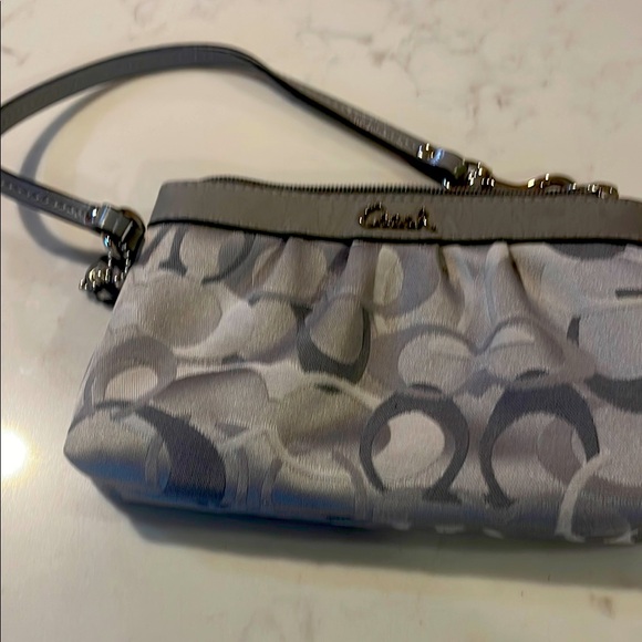 Coach | Bags | Coach Gray Wallet With Signature Monogram | Poshmark